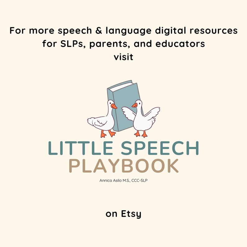 Speech & Language At-home Activity Packet Early Language Targets Bundle ...