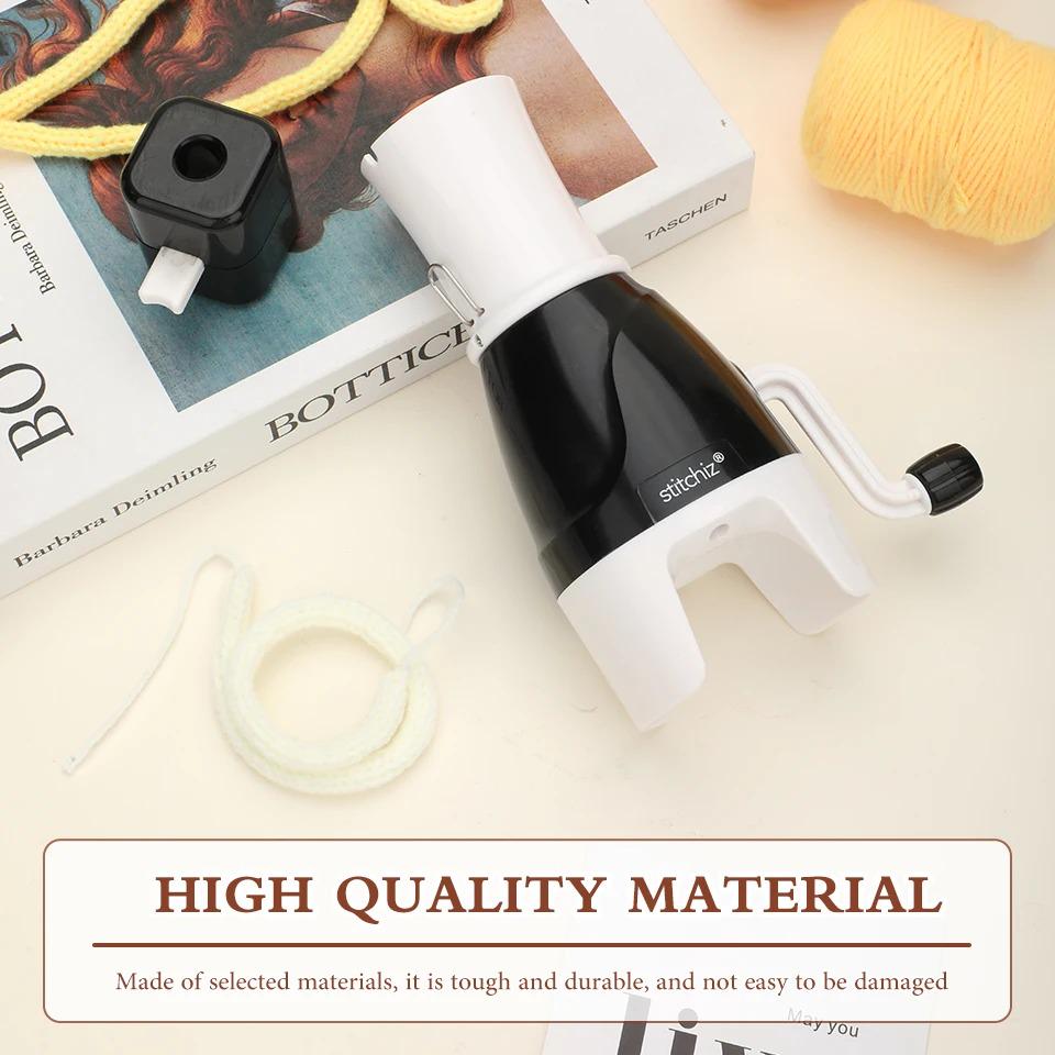 Portable Hand Knitting Machine – Manual Yarn Rope Knit Loom Spool ...