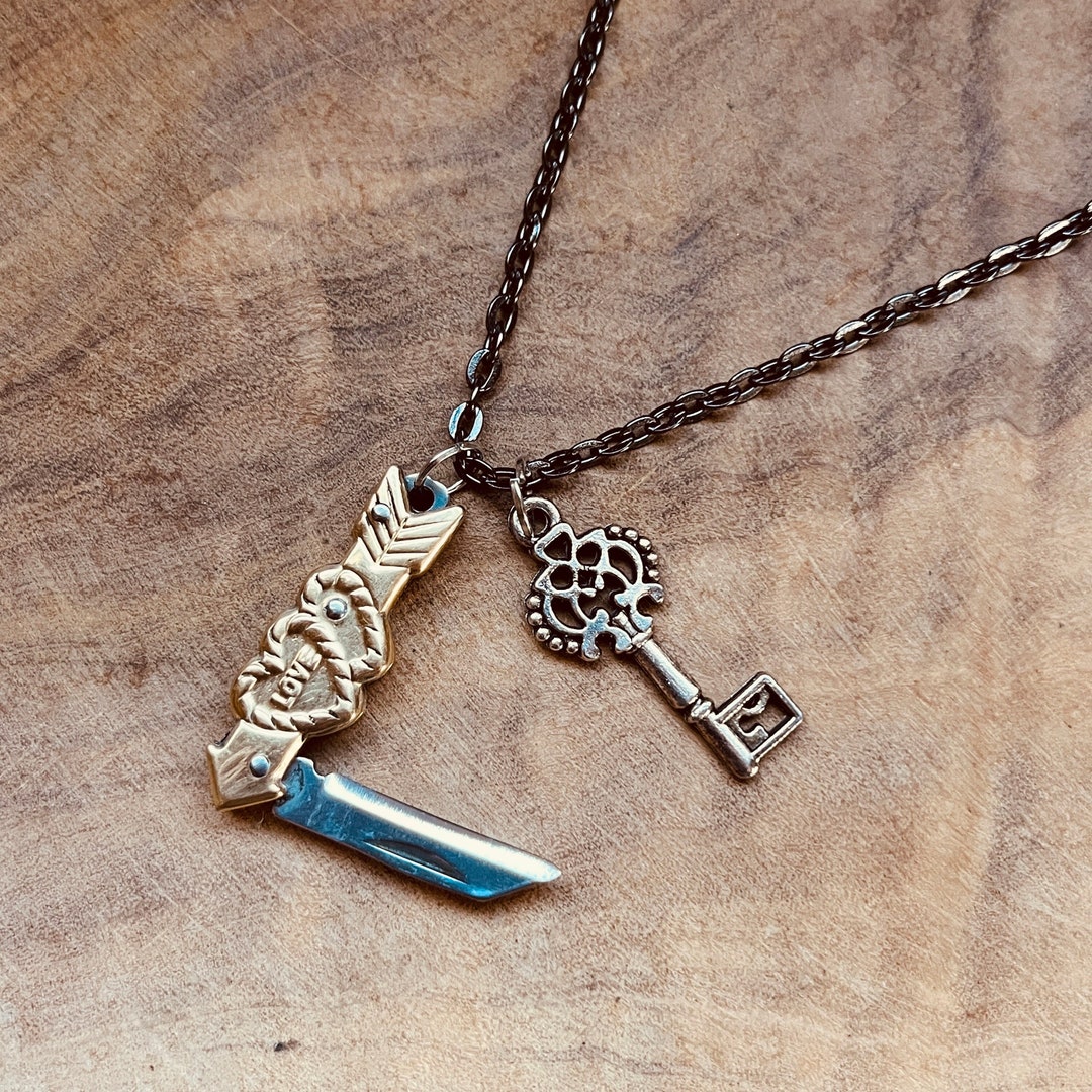 Mini Knife Necklace, Tiny Pocket Knife, Keychain, Pendant, Unique Gift ...