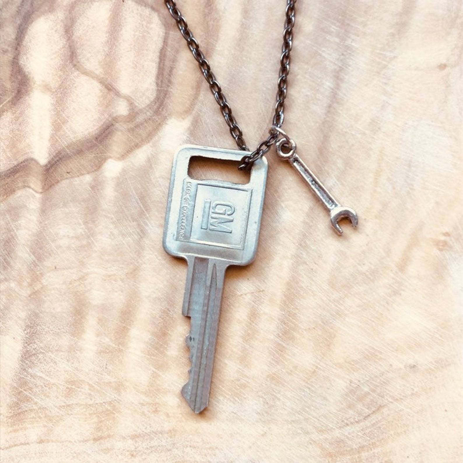 General Motors Key Necklace Chevy Necklace Corvette | Etsy