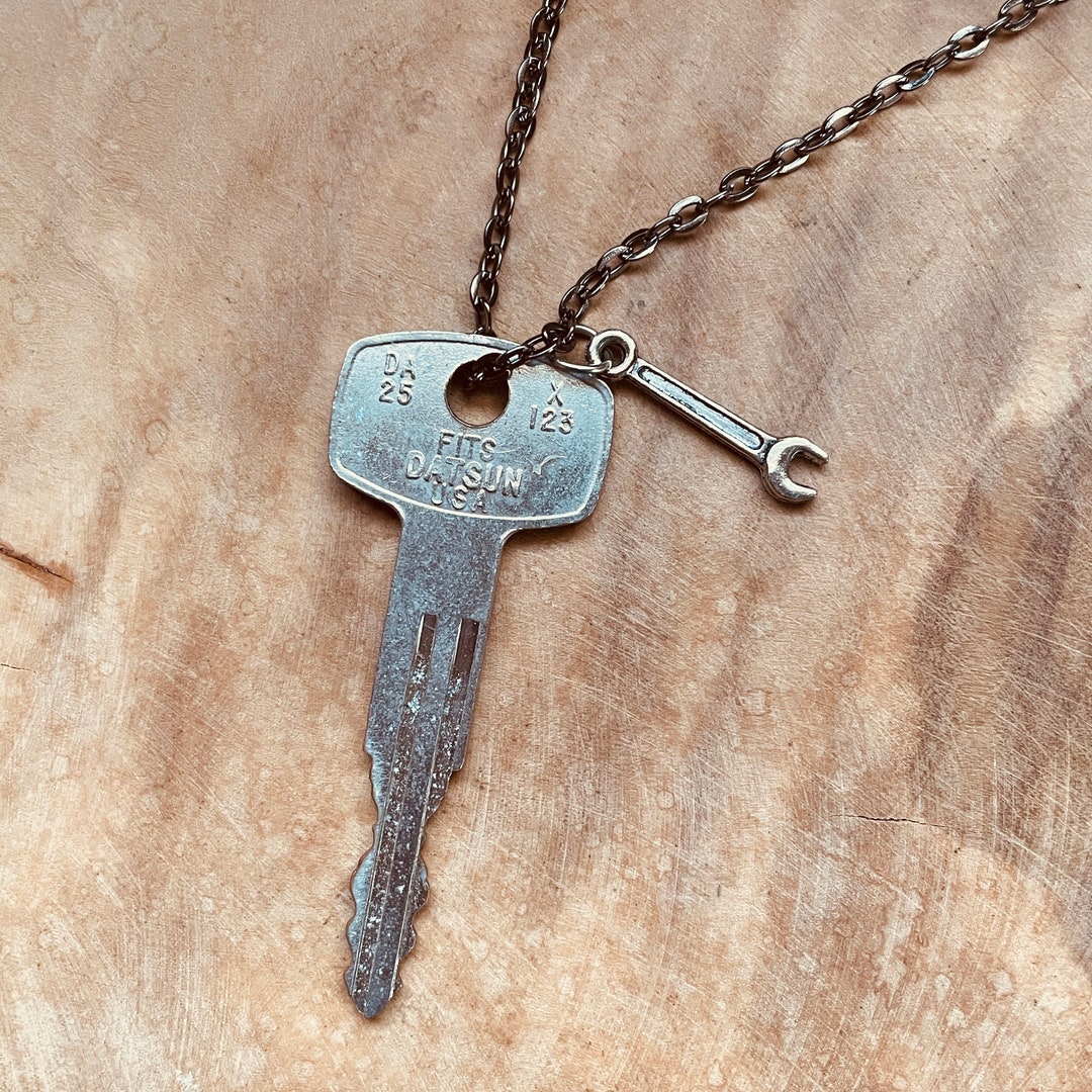 Vintage Datsun Key, Datsun Key Necklace, Rear View Mirror, Datsun ...