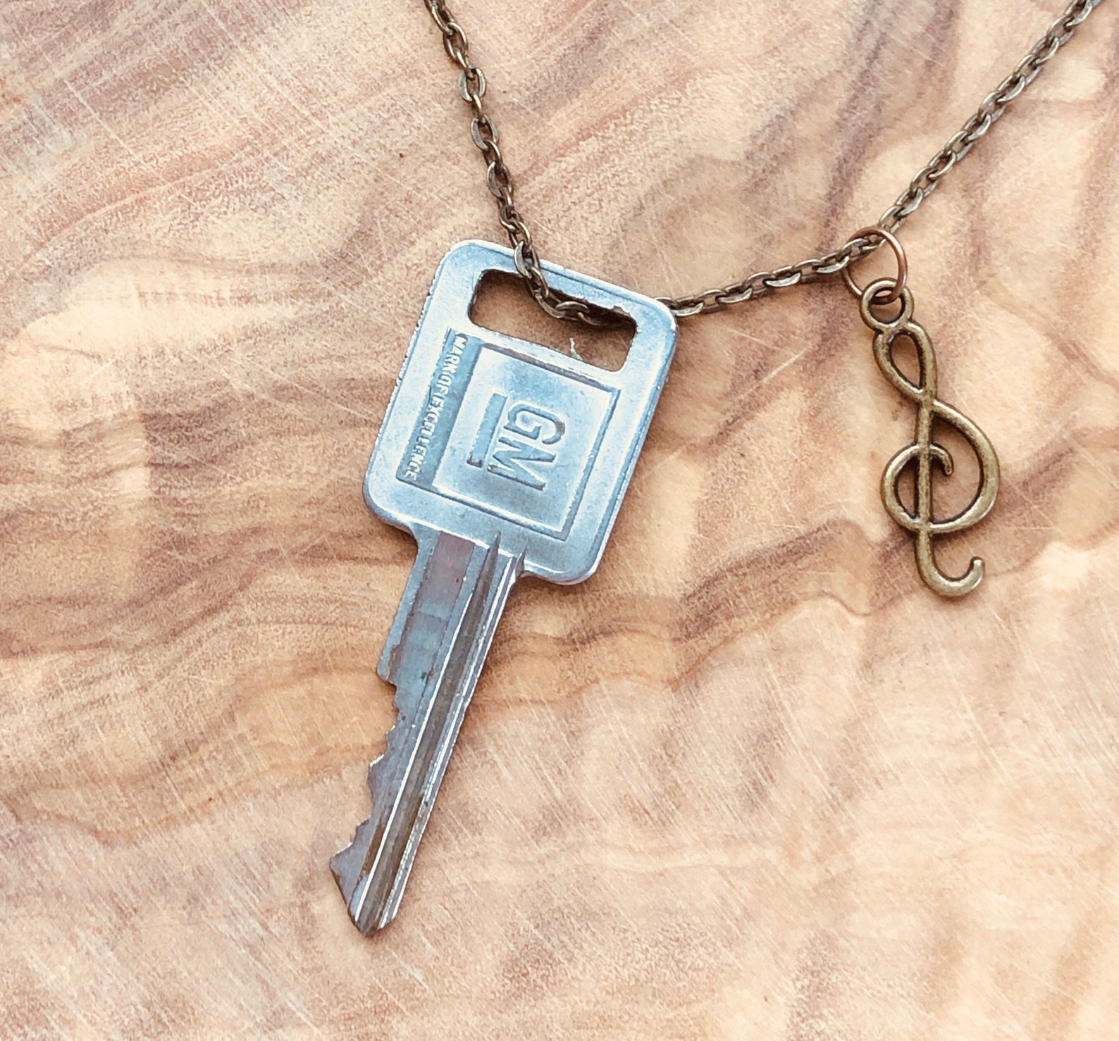 General Motors Key Necklace Chevy Necklace Corvette - Etsy