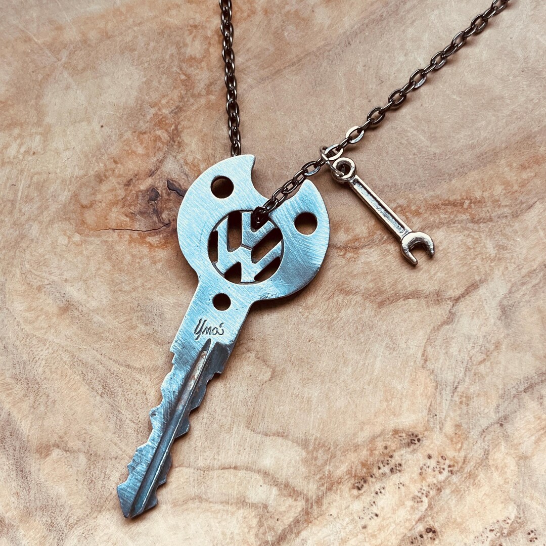 Vintage Auto Key Necklace, Antique Car Key, Karmann Ghia, Beetle, Gti ...