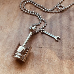 Piston Charm Necklace, Piston Keychain, Custom Necklace, Piston Pendant ...
