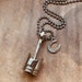 Piston Charm Necklace, Piston Keychain, Custom Necklace, Piston Pendant ...