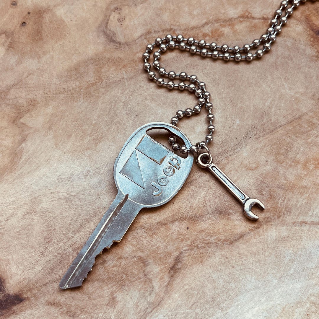 Vintage Jeep Key Necklace, Jeep Accessories, Jeep Charm, Jeep Wrangler ...