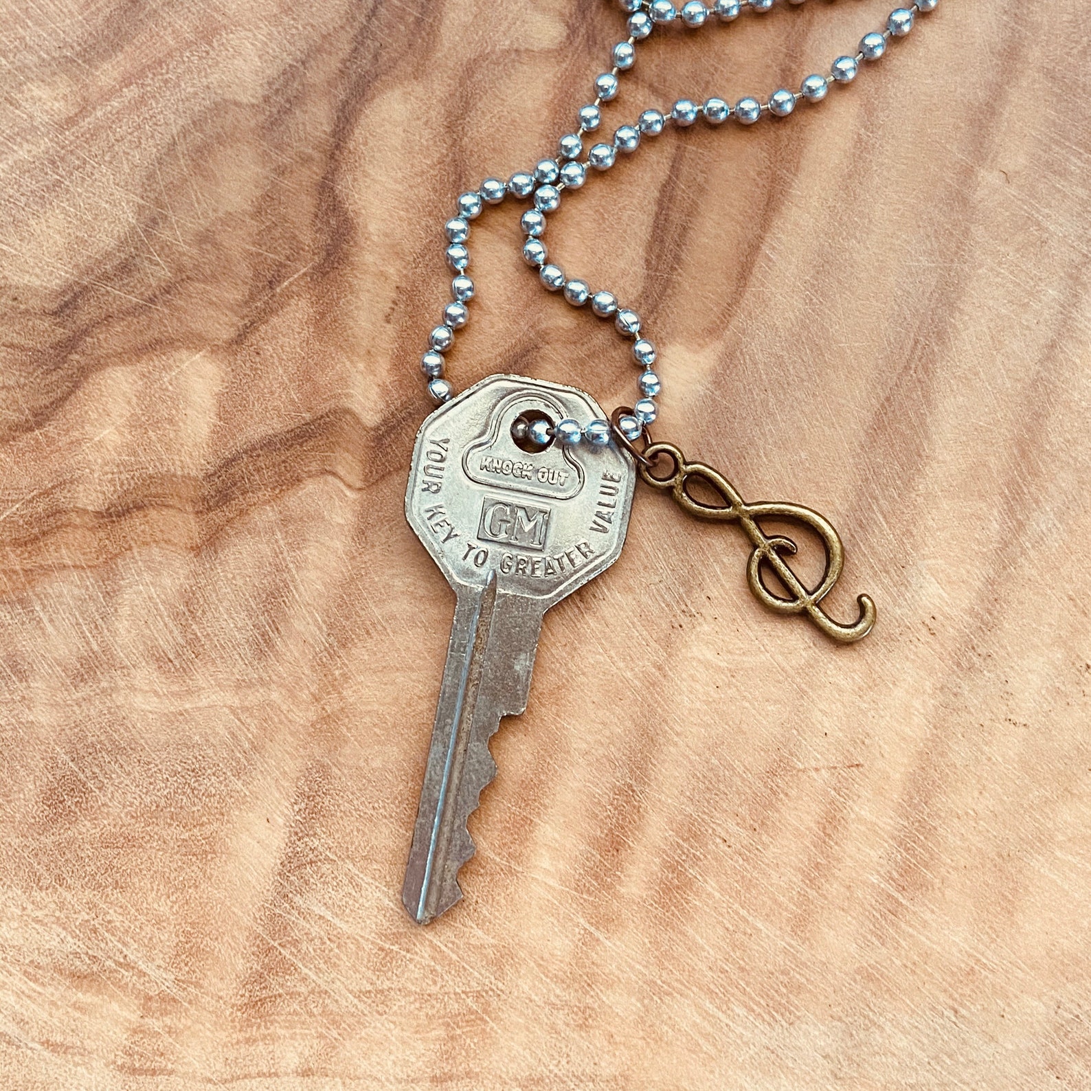 Vintage General Motors Key Necklace, Chevy Necklace, Camaro Necklace ...