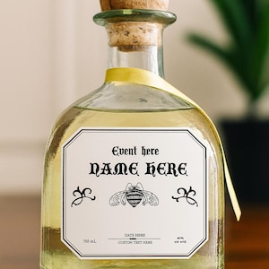 Editable Patron Bottle Label Template – Custom Tequila Label for ...