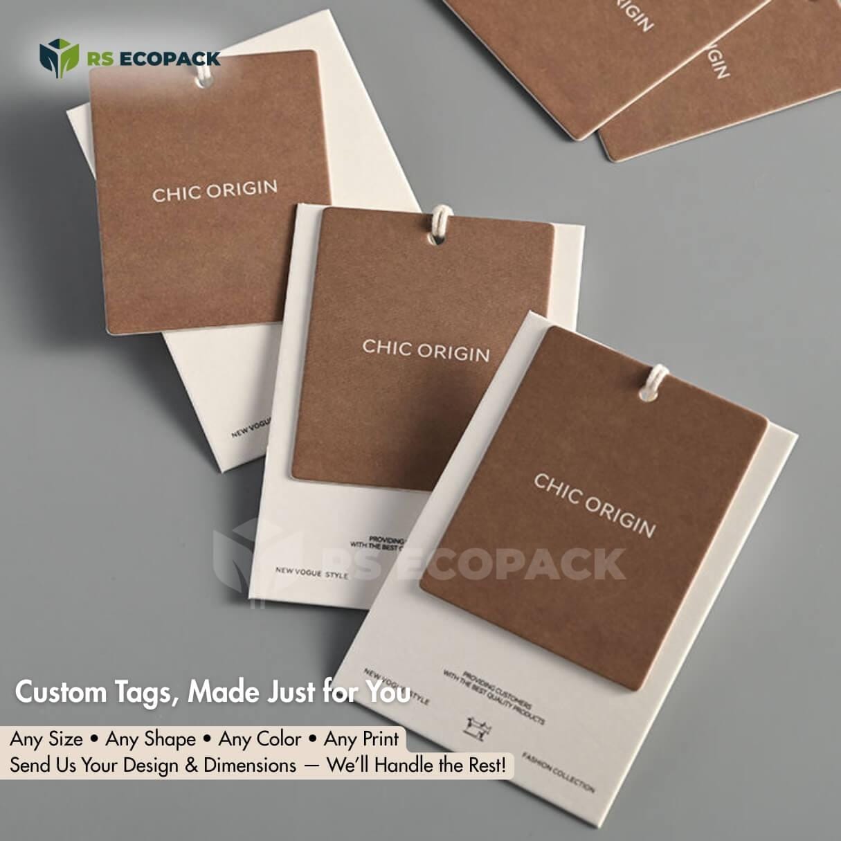 Custom Embossed Kraft Paper Hang Tags: Clothing Brand Logo Tags - Etsy