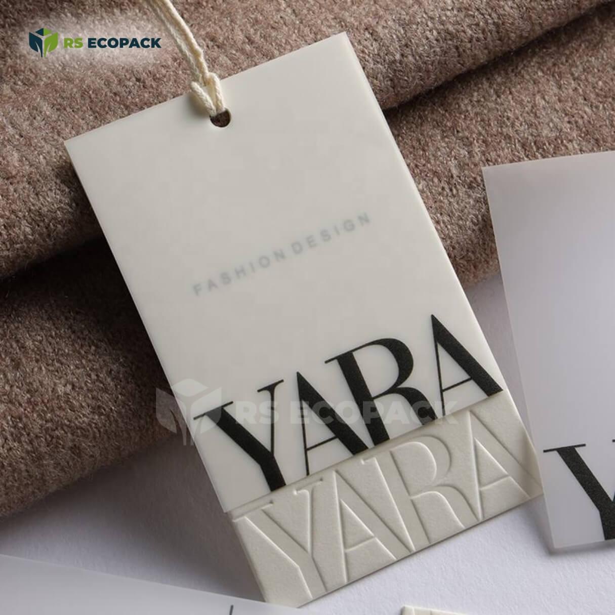 Custom Debossed Hang Tags: Double Layer Semi-transparent Luxury Brand ...