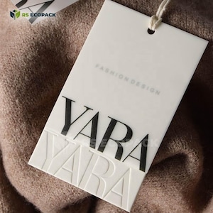 Custom Debossed Hang Tags: Double Layer Semi-transparent Luxury Brand ...