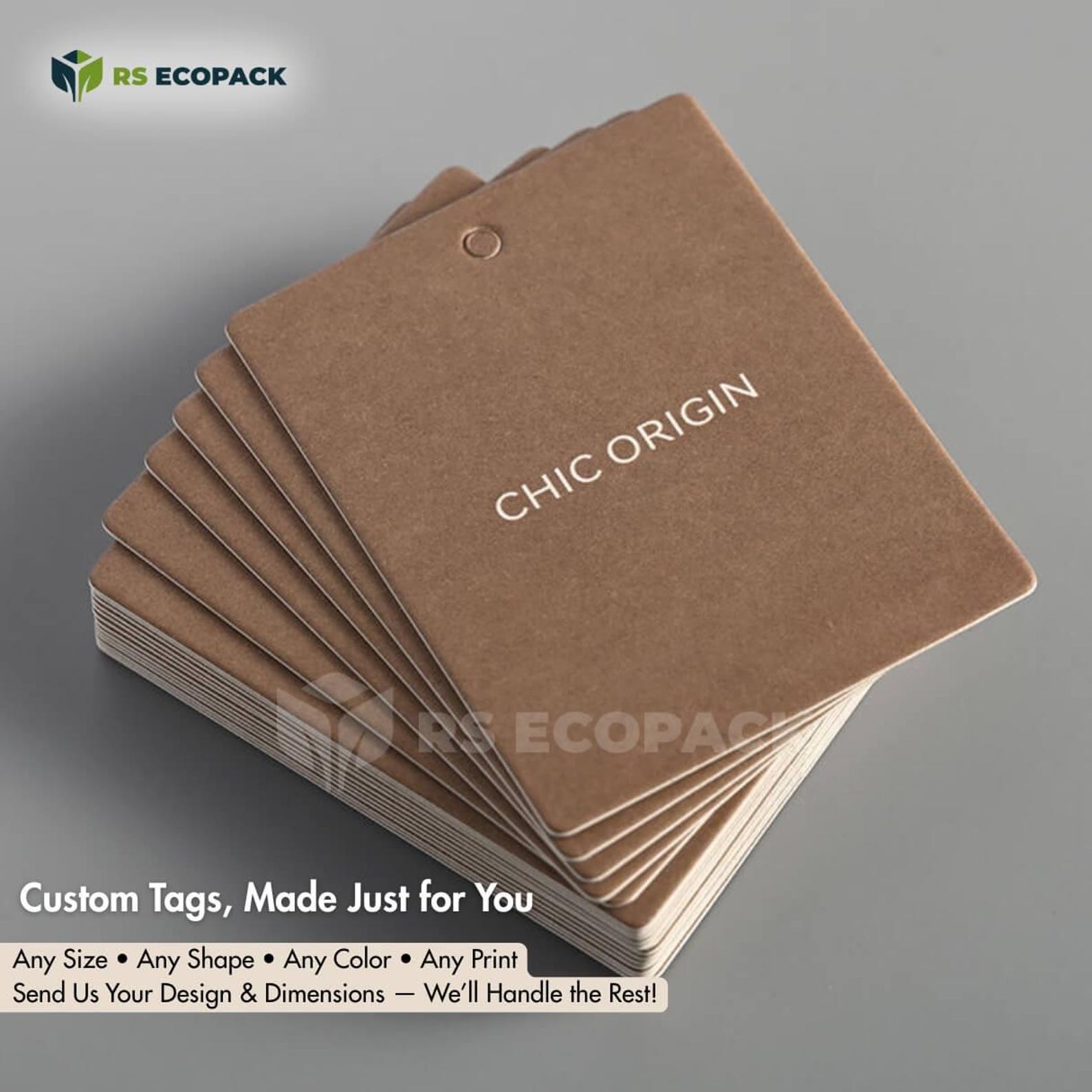 Custom Embossed Kraft Paper Hang Tags: Clothing Brand Logo Tags - Etsy