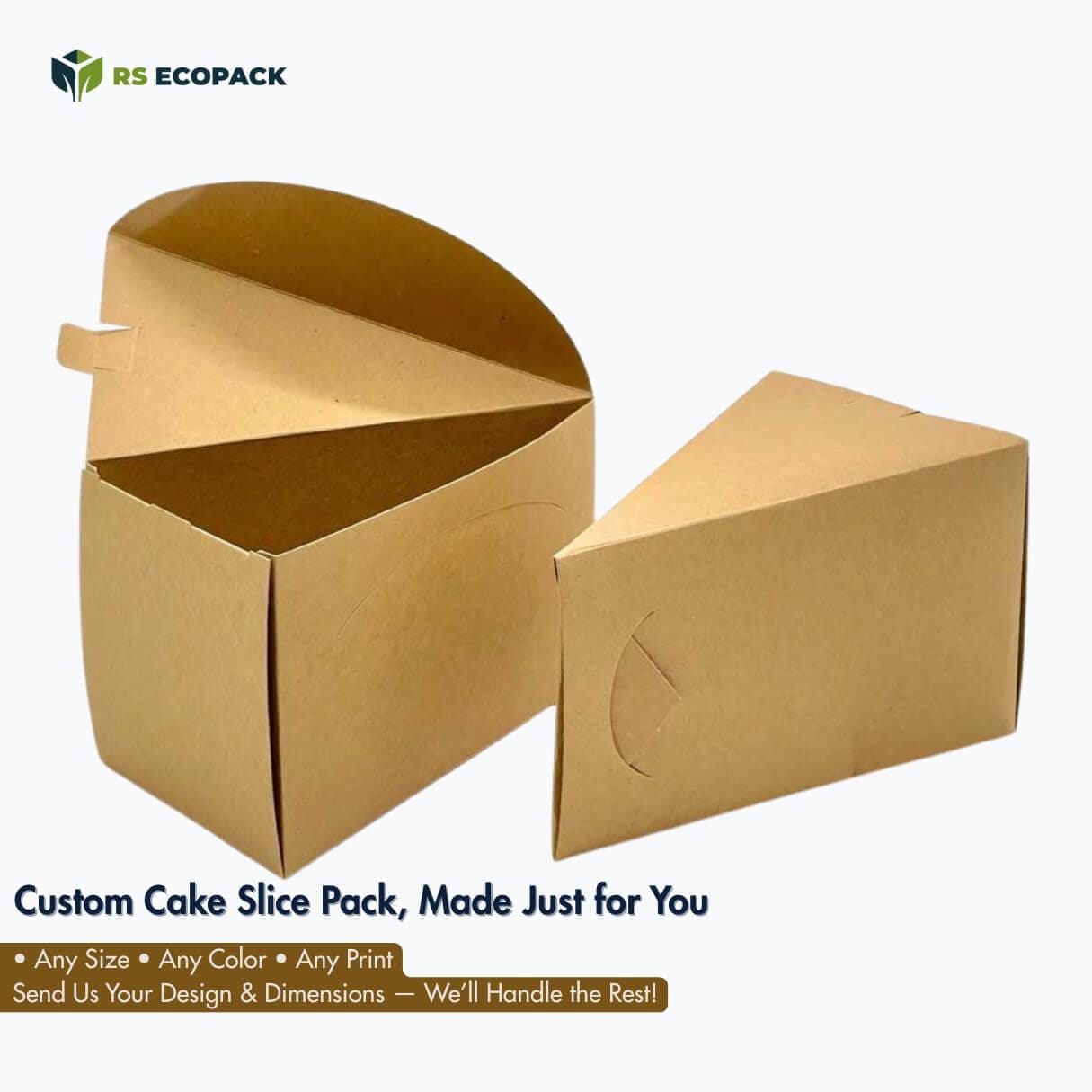 Custom Cake & Pizza Slice Boxes: Branded Food Packaging - Etsy
