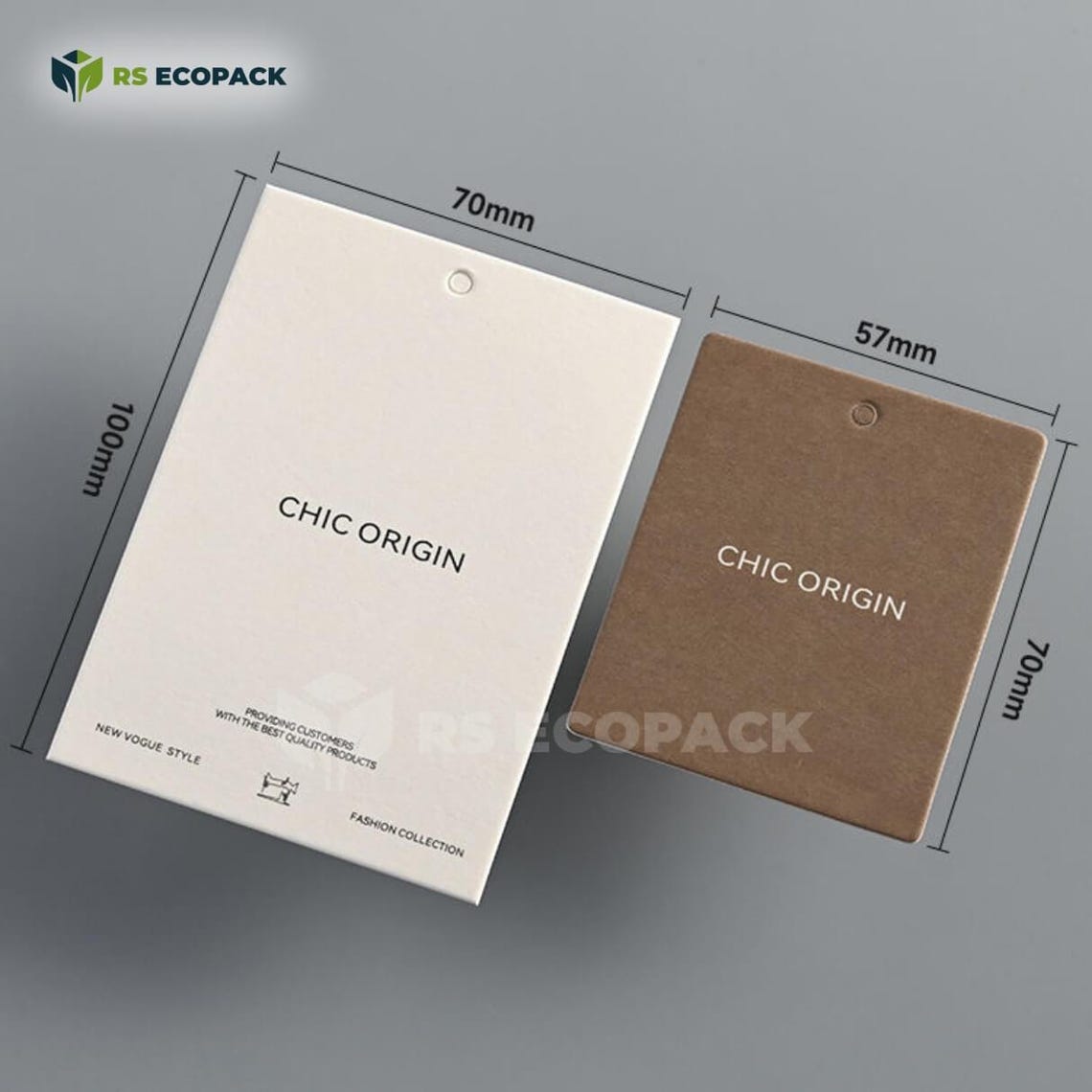 Custom Embossed Kraft Paper Hang Tags: Clothing Brand Logo Tags - Etsy