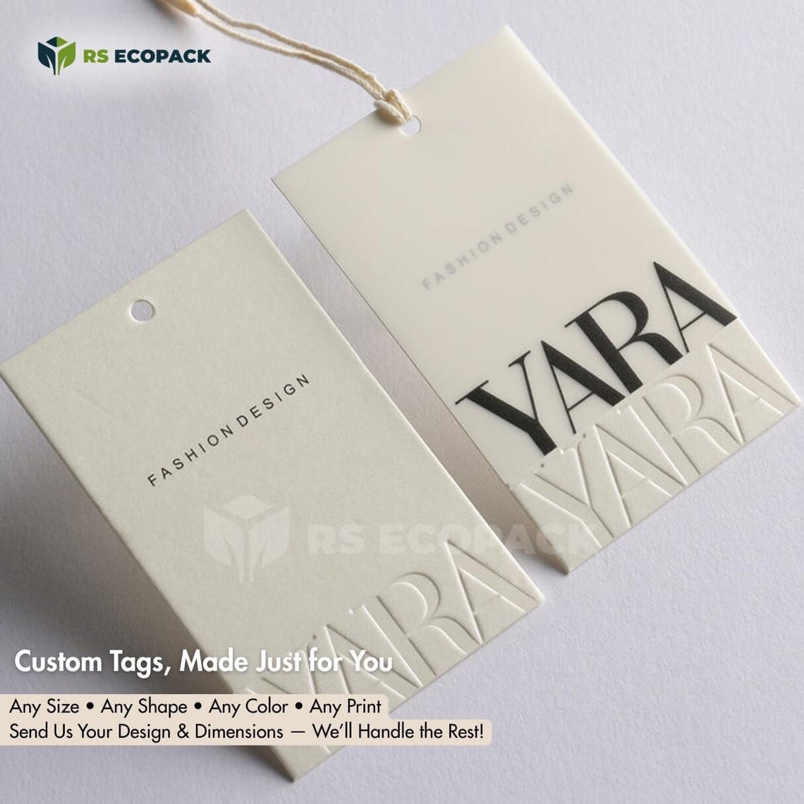 Custom Debossed Hang Tags: Double Layer Semi-transparent Luxury Brand ...