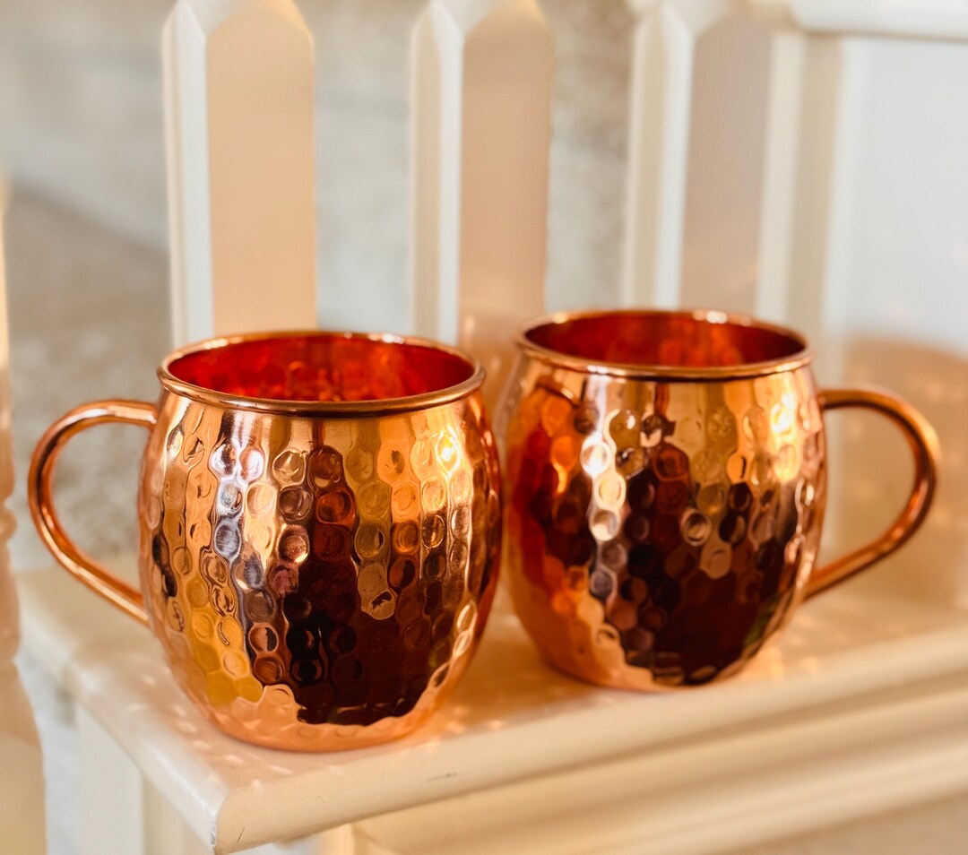 Handcrafted (hammered Design) Copper Mule Mugs (pair) - Etsy