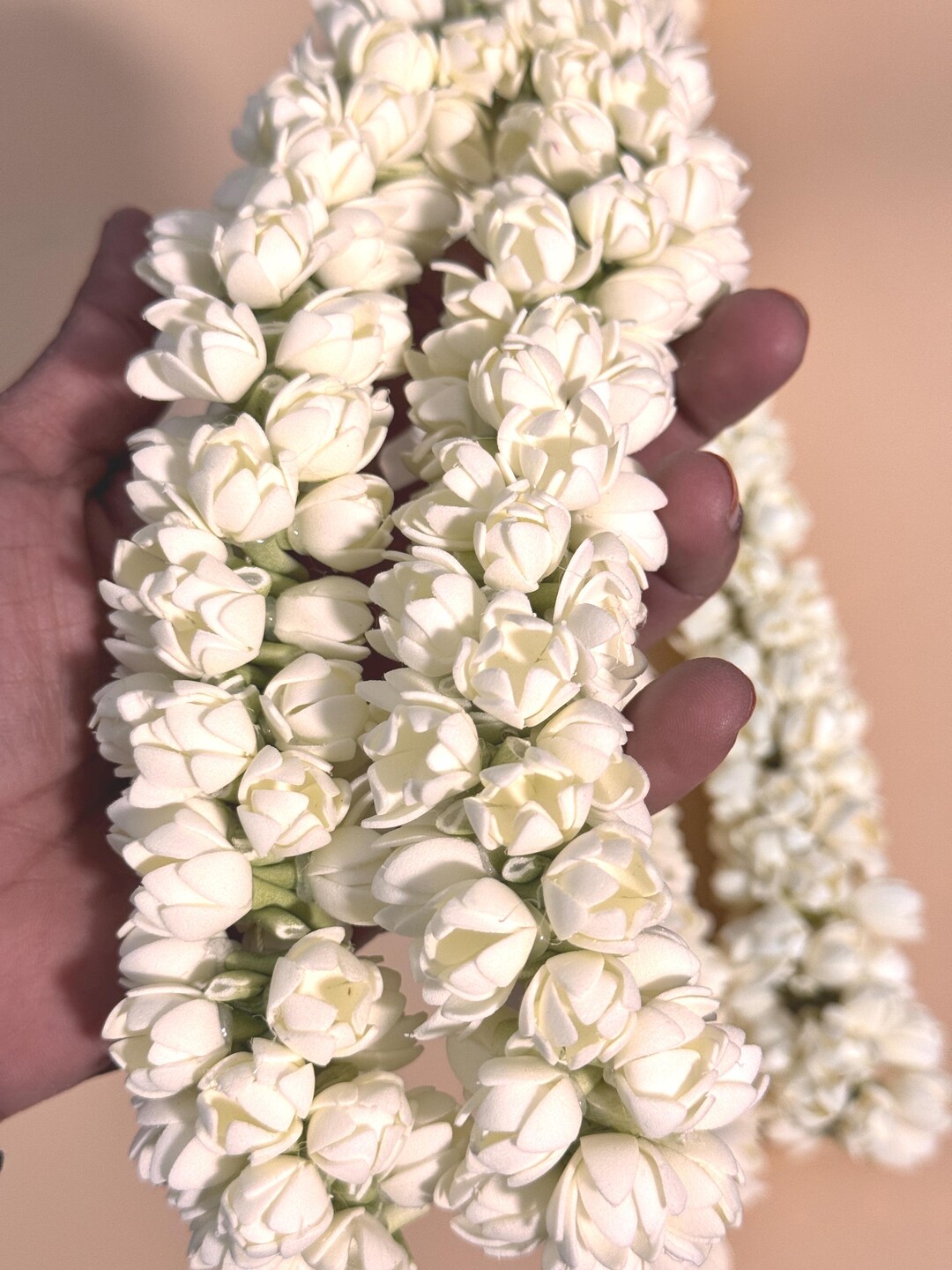 New! Combo 3! Partially Bloomed Jasmine/gajra Hair Strings (18inch), Clip on and Tie - Etsy