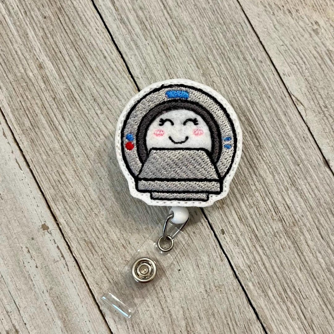 MRI Machine Badge Reel: Felt ID Holder for Medical Staff - Etsy