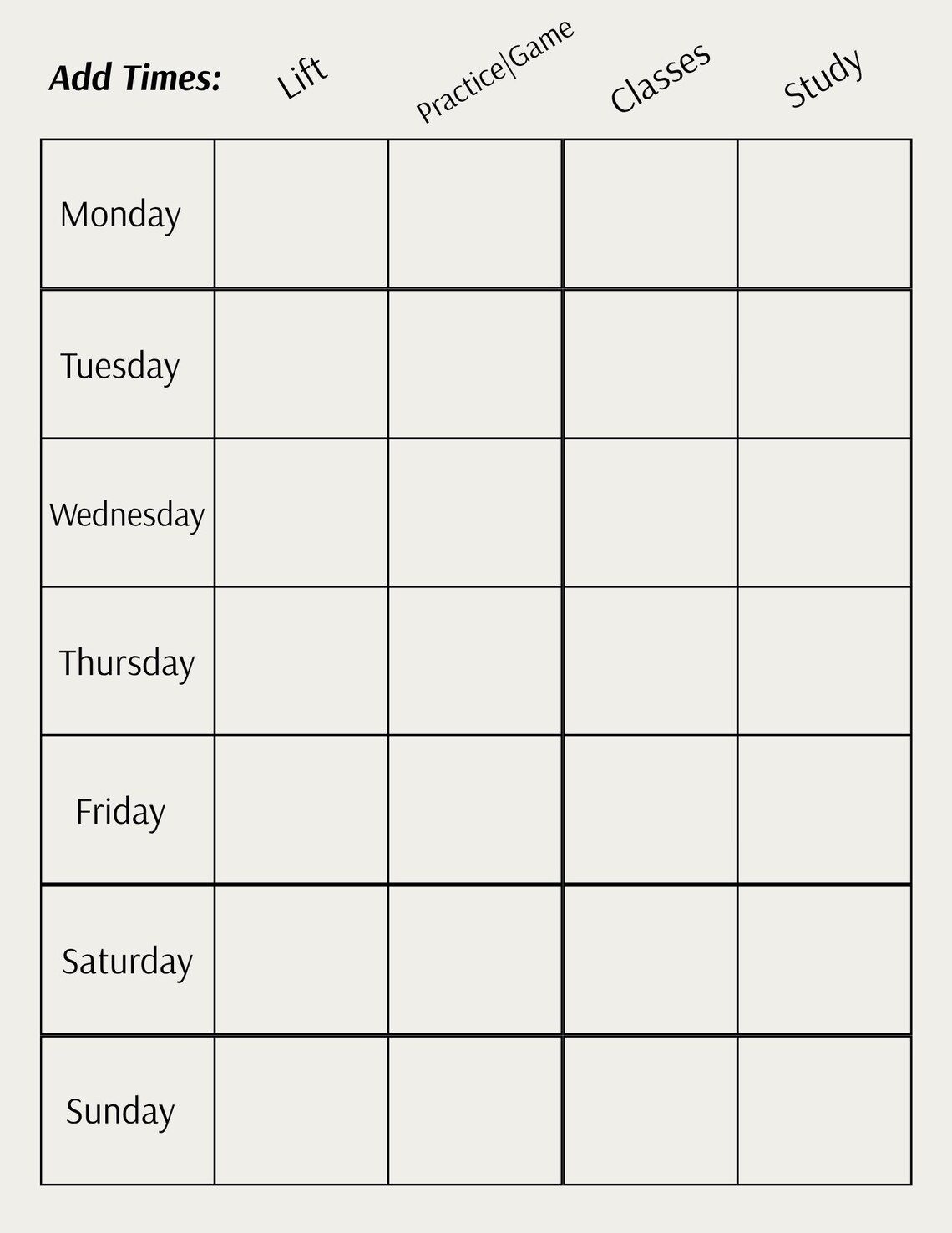 College Student-athlete Planner | Printable PDF for Monthly, Weekly ...