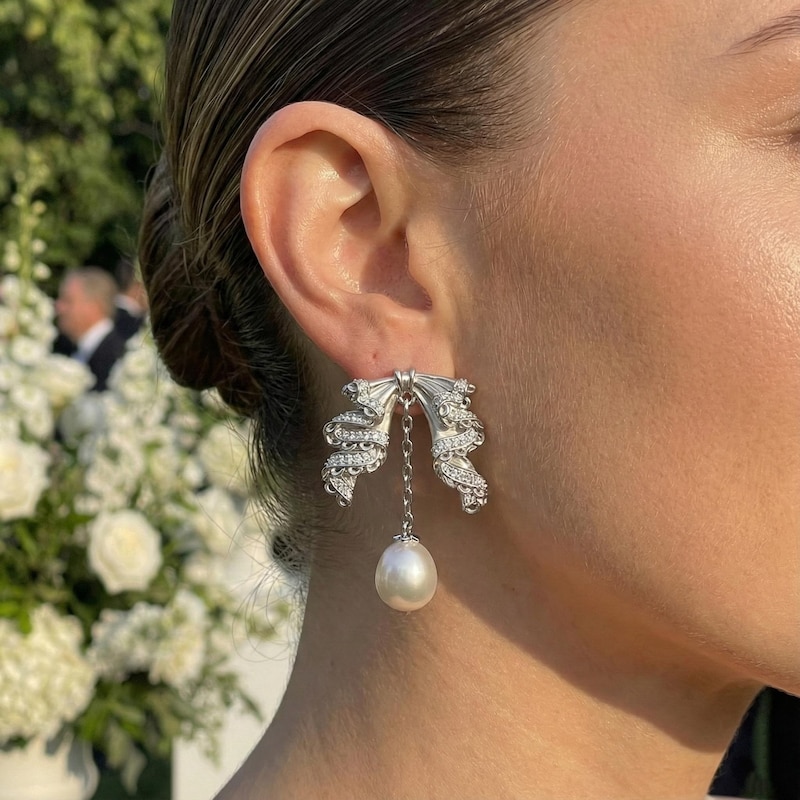 Drop Bow Drop Earrings - Etsy