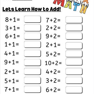 Mathematic Worksheet - Etsy
