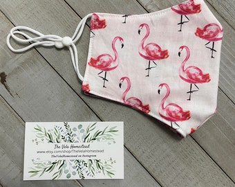Flamingo Face Mask | Etsy