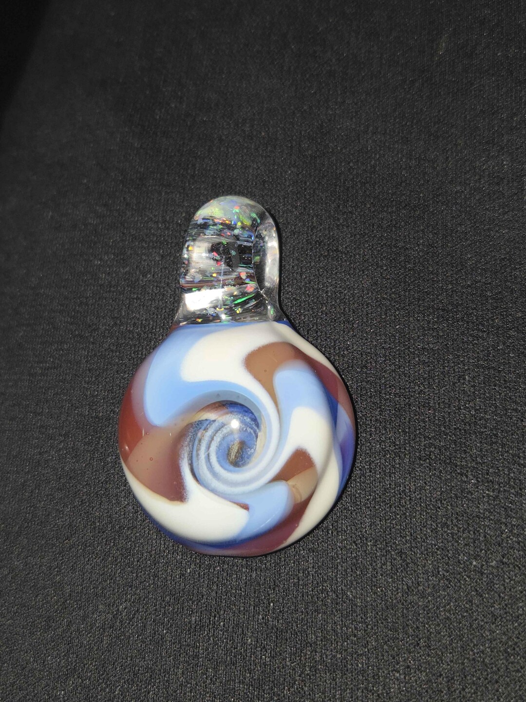 Red,white, and Blue Reversal/vortex Glass Pendant Necklace - Etsy