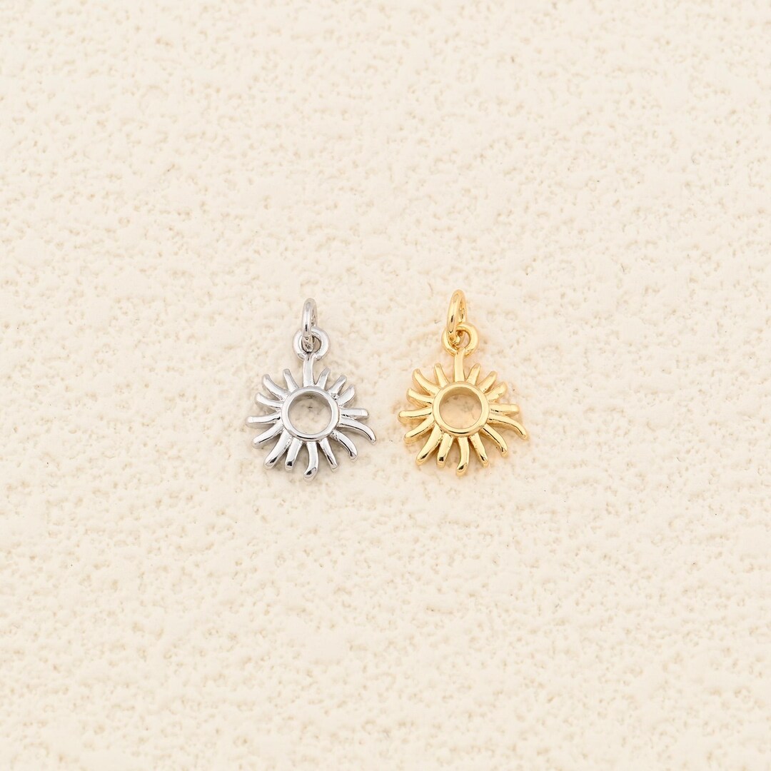Radiant Open Sun Pendant in 18K Gold Filled With Minimalist Hollow ...