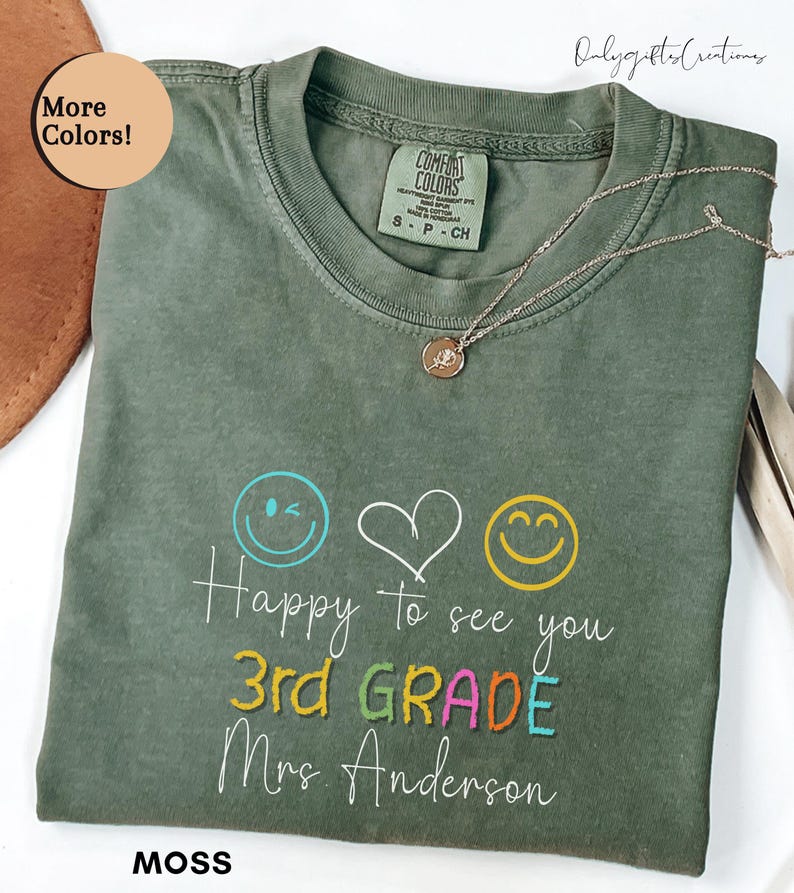 Welcome 3rd Grade Personalized T-shirt | Happy to See You - Etsy