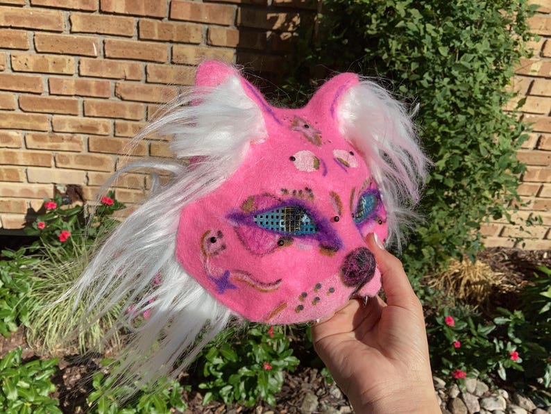 Cheap Pink Therian Mask - Pre-made - Etsy