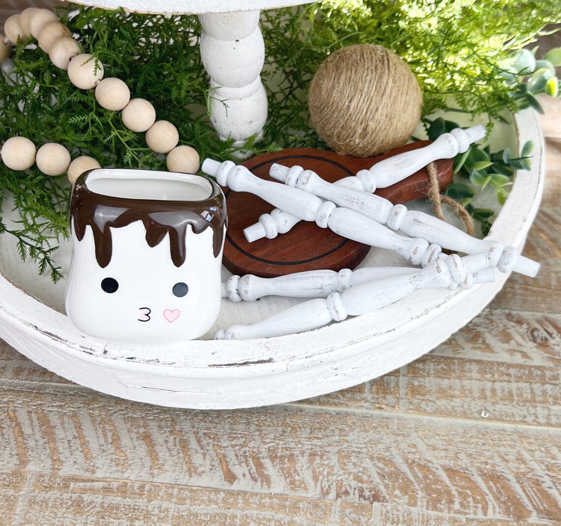 Mini SPINDLES set of 5 TINY Distressed White 6 Long - Etsy