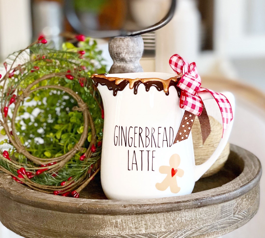 Mini GINGERBREAD Latte Pitcher for Tiered Tray. with Drips - Etsy
