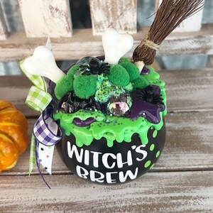 New Witchs Brew Cauldron. Witches Brew Pot. Ceramic. Halloween Tiered ...