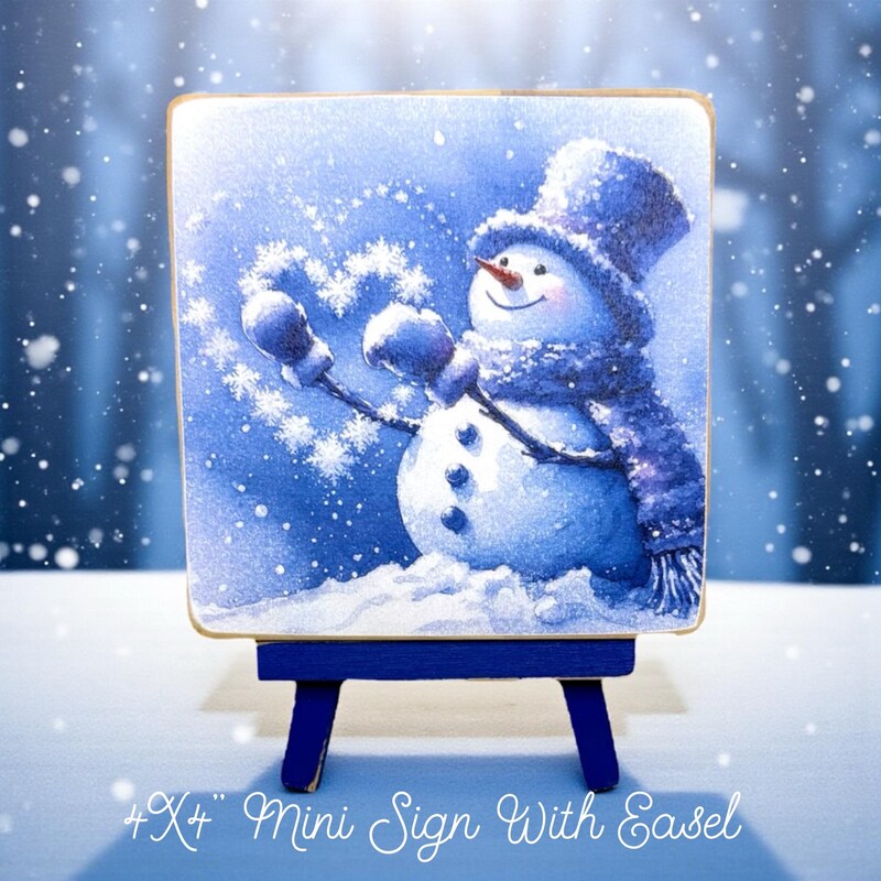 Blue Snowman - Etsy