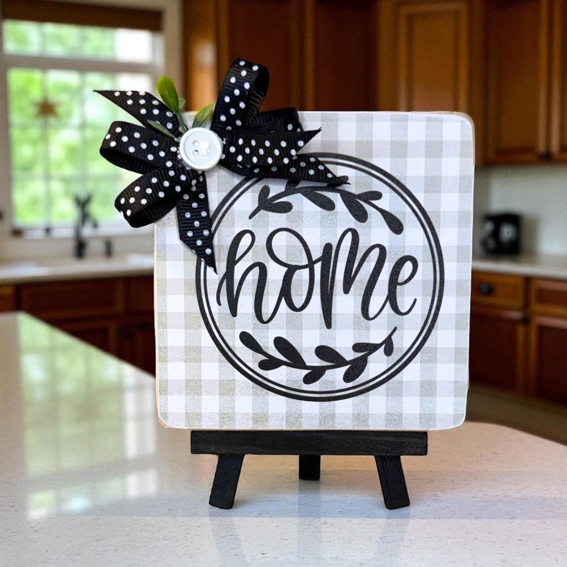 Mini Rustic HOME Sign With Easel. Neutral Everyday Farmhouse Decor ...