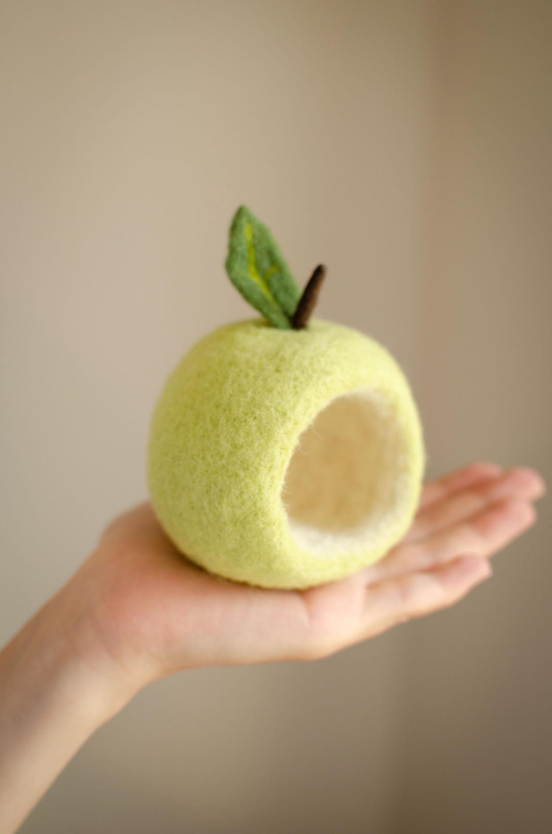 Felted Wool Apple House: Miniature Fairy Hideout, Ring Box - Etsy