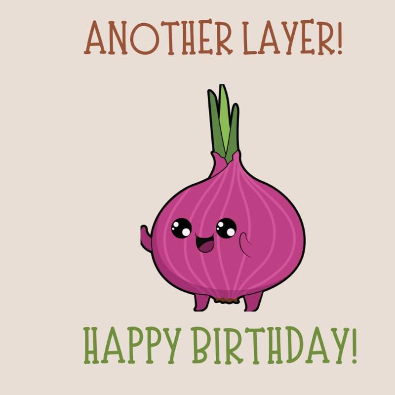 Onion Card - Etsy