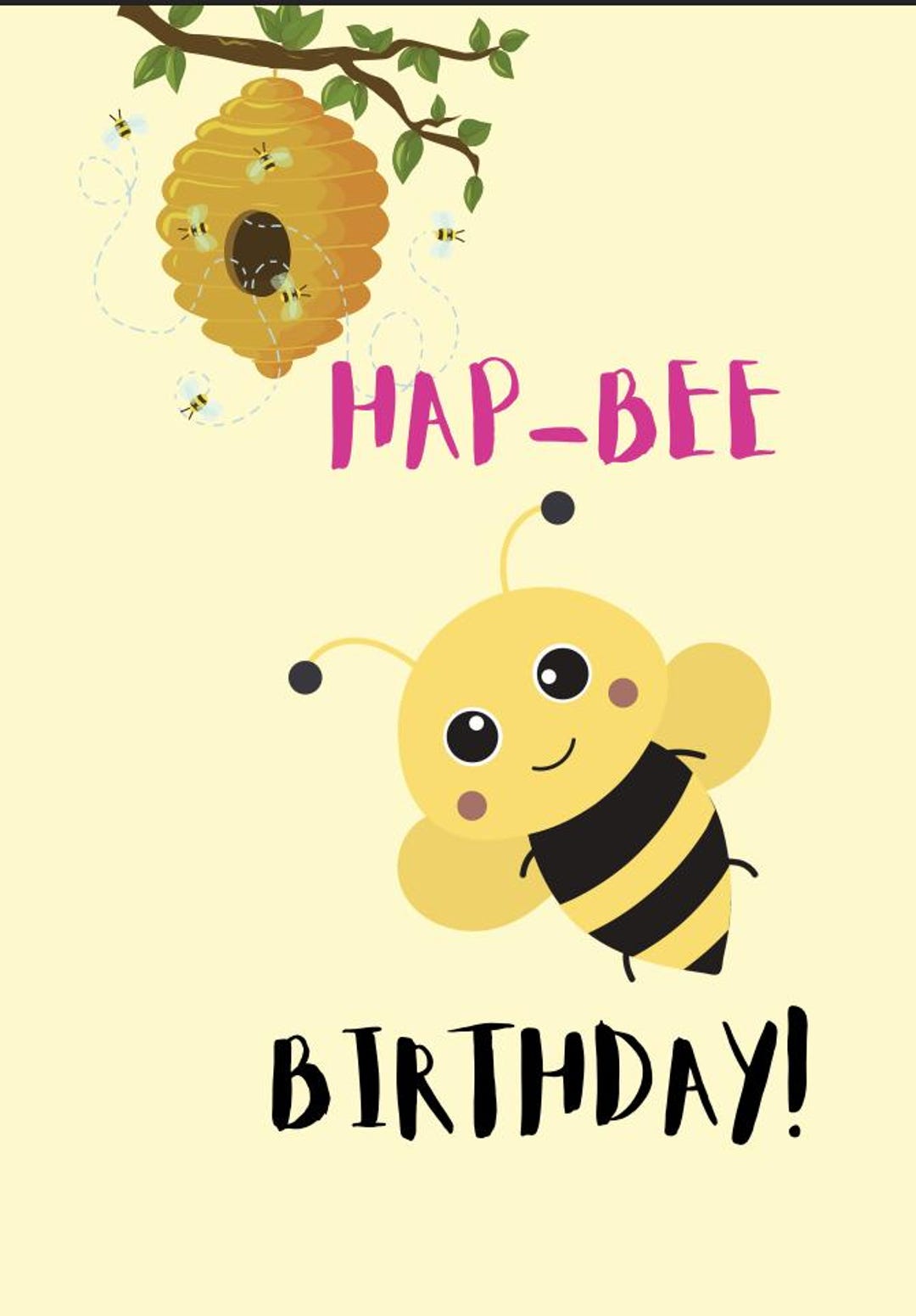Hap-bee Birthday Card! - Etsy