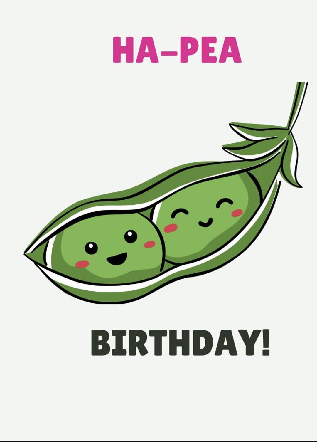 Ha-pea Birthday Card! - Etsy