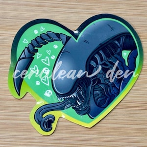 Alien Sticker || Waterproof and Holographic Vinyl - Etsy