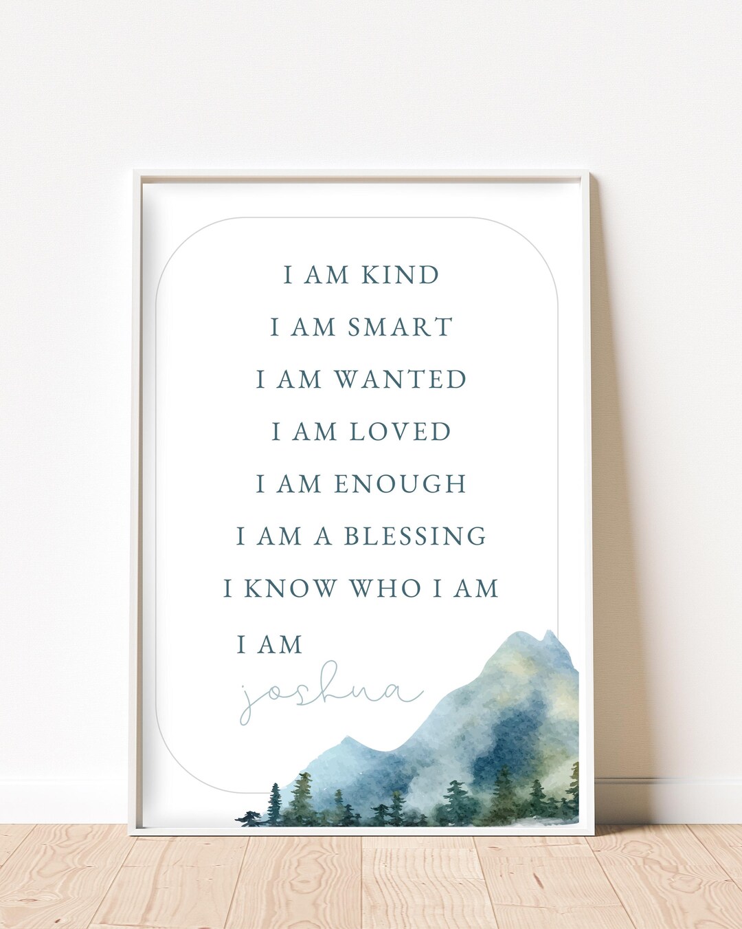 Custom Name Affirmation Wall Art - Personalized Printable | Digital ...