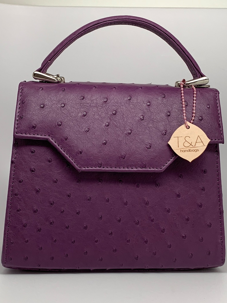 Designer Natural Ostrich Leather Handbag - Etsy