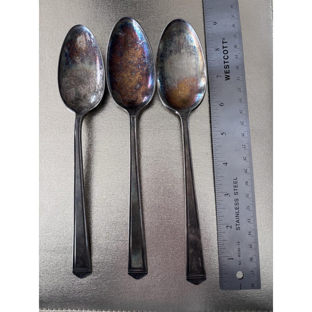 3 Tablespoons Vintage 1847 Rodgers Silver Plate Spoons 3002 - Etsy