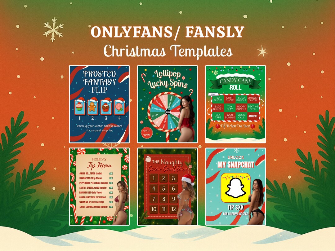Christmas Onlyfans Tip Games: Festive Winter Fansly Bundle (canva ...