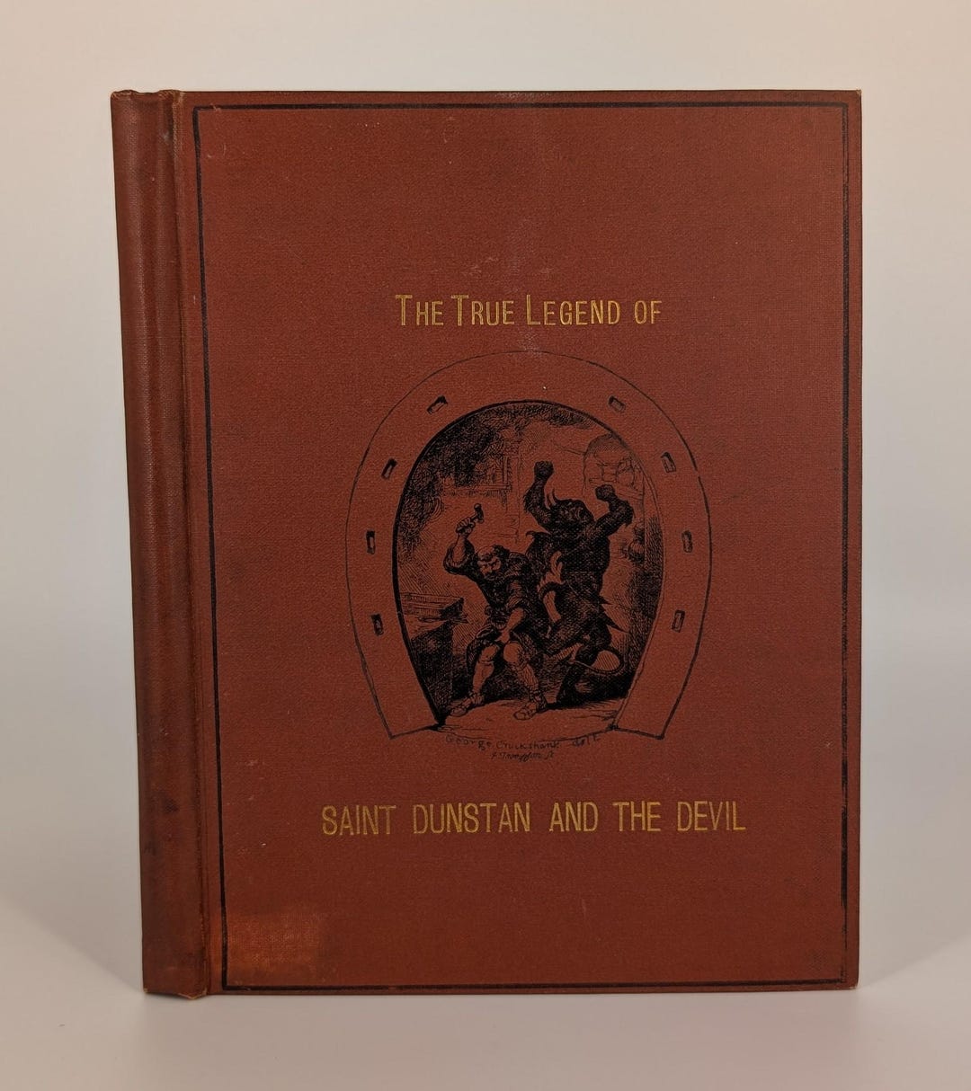 The True Story of Saint Dustan and the Devil 1871 Antique Occult ...