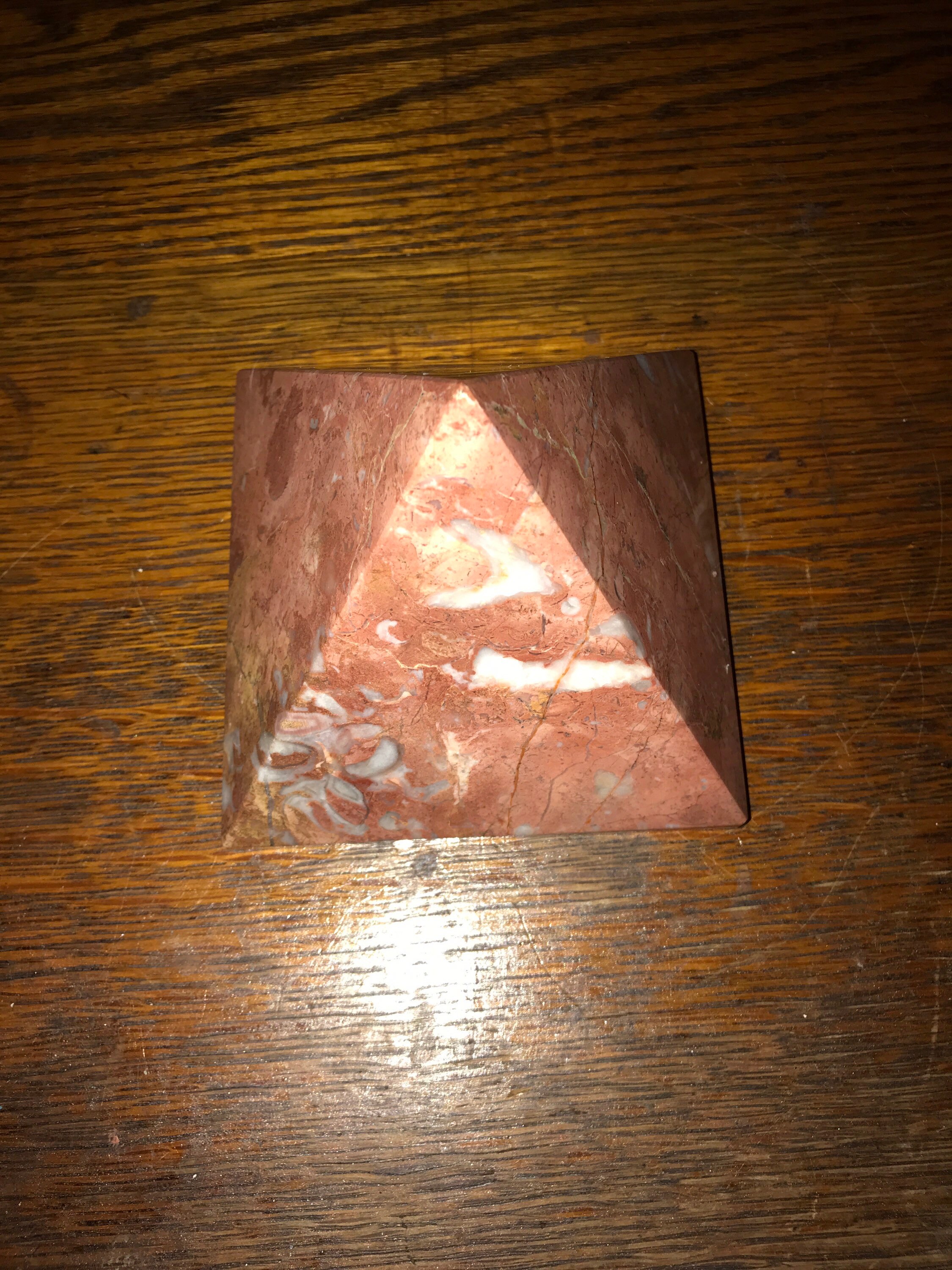 Vintage Marble Pyramid Paperweight Geometric Paper Weight. Marble ...