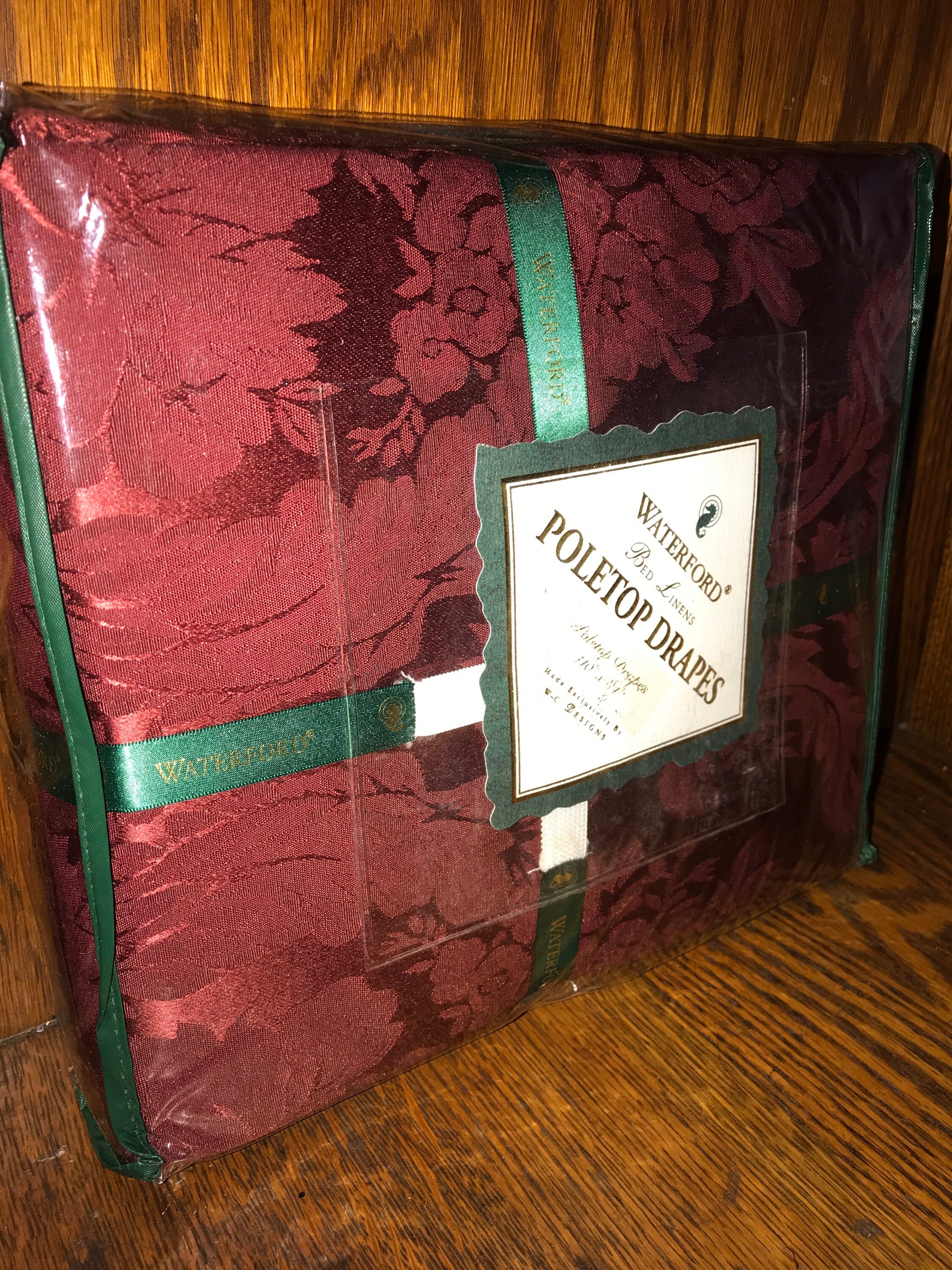 Vintage Ruby Red Drapes. NIP Waterford Ruby Pole Top Drapes. Ruby Red ...