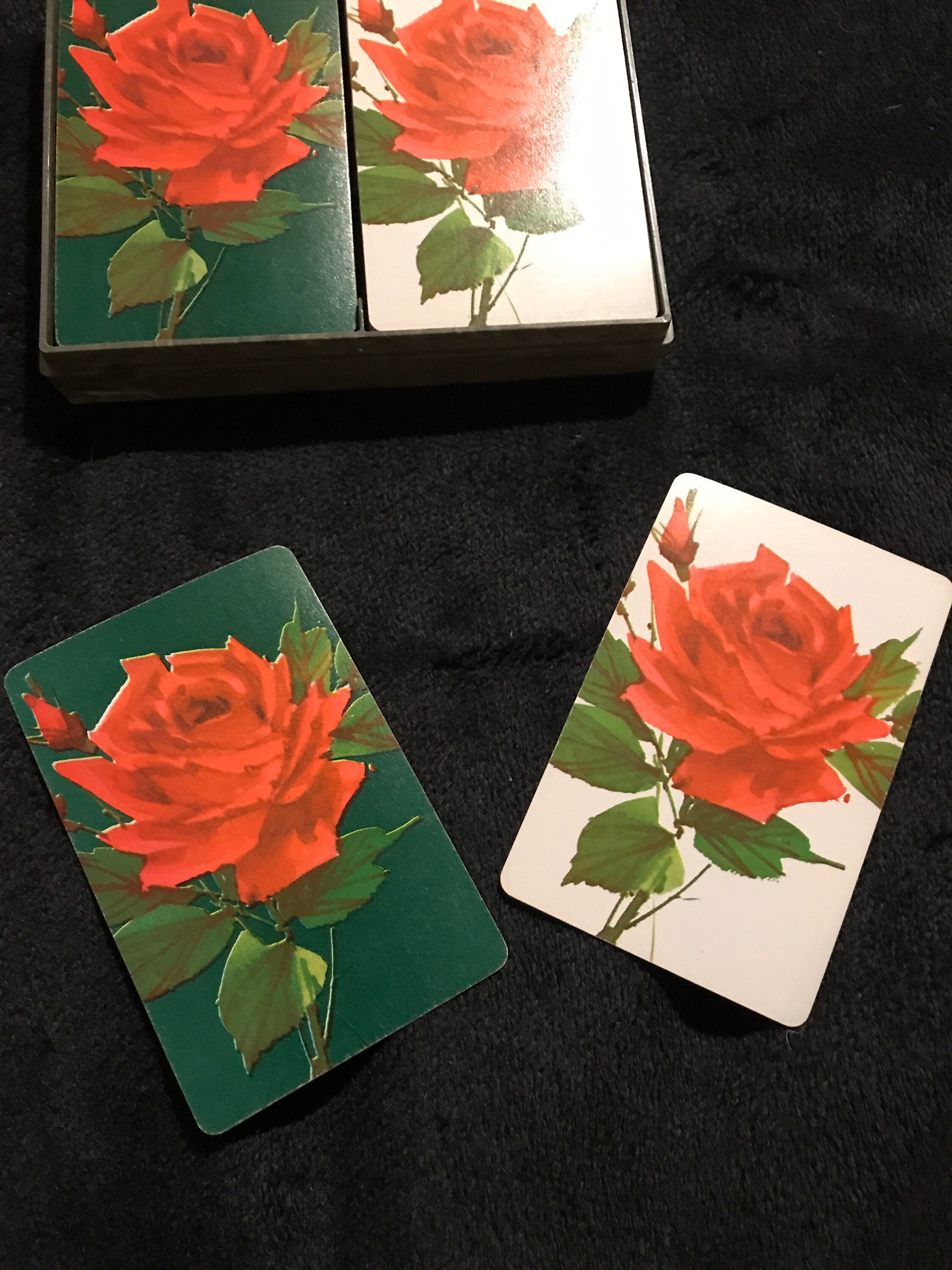 Vintage Playing Cards. Hallmark Red Rose Playing Cards. Playing Cards ...