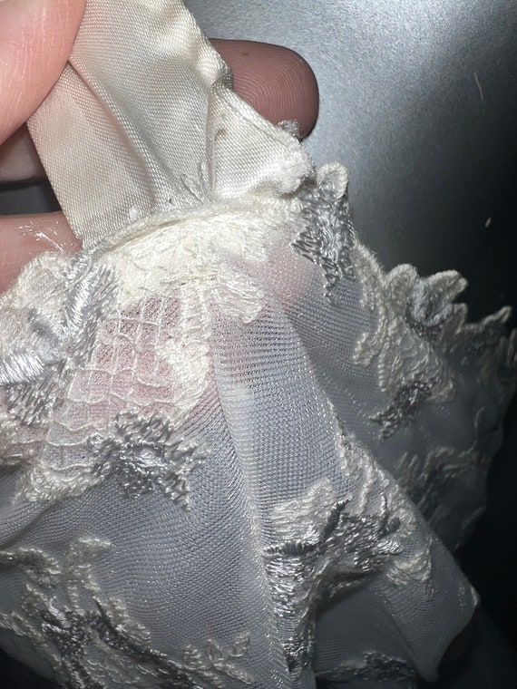 Vintage White Nightgown 1960s White Sheer With Lace… Gem