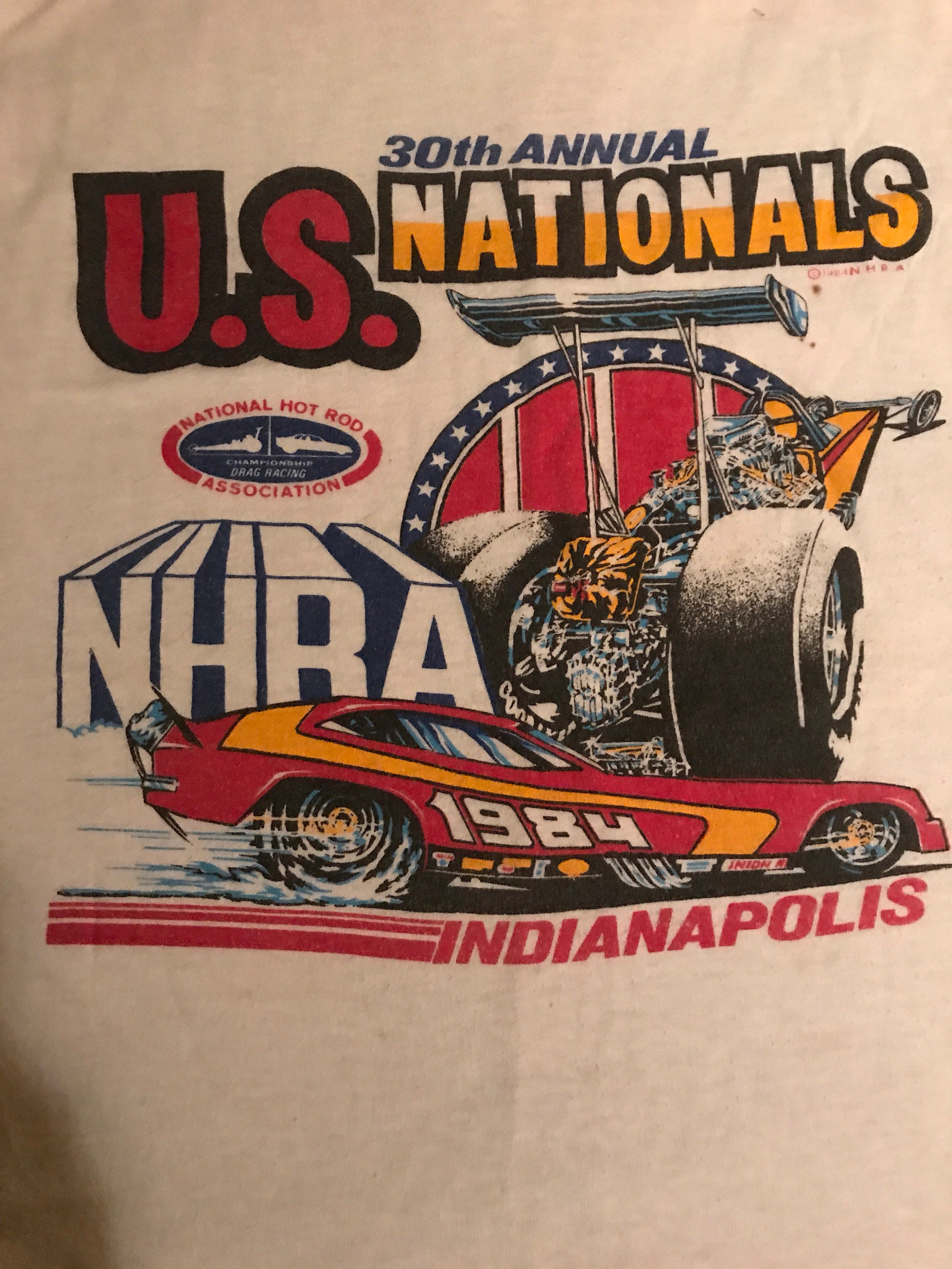 Vintage Drag Racing T-shirt. 80's T-Shirt Winston U.S. Nationals ...